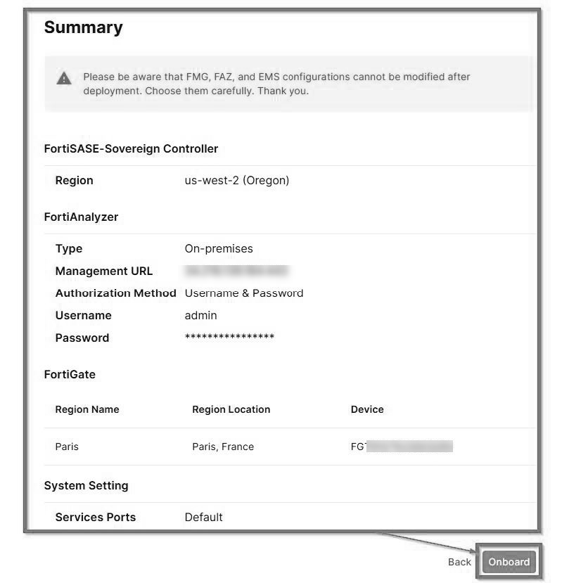 Review and deploy | FortiSASE-Sovereign | Fortinet Document Library
