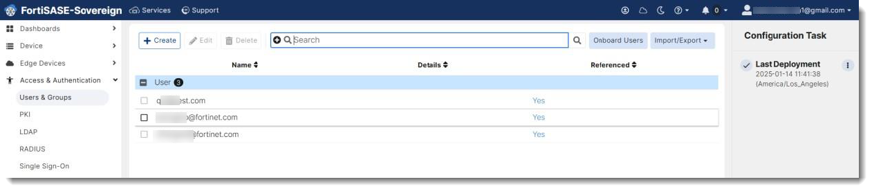 Add LDAP users | FortiSASE-Sovereign | Fortinet Document Library