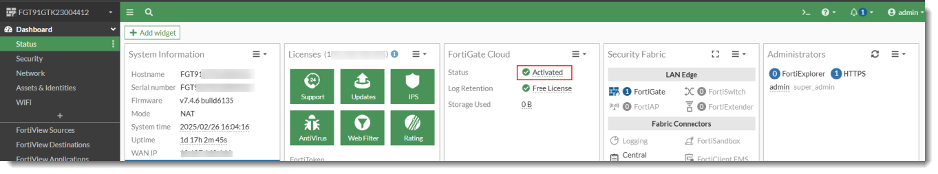 Step 4: Set up your FortiGate appliance | FortiSASE-Sovereign ...
