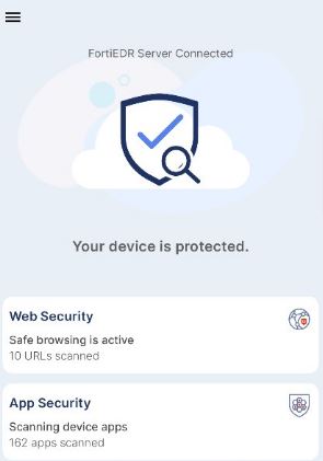 FortiEDR (Android) GUI overview | FortiEDR/XDR 7.0.0 | Fortinet ...