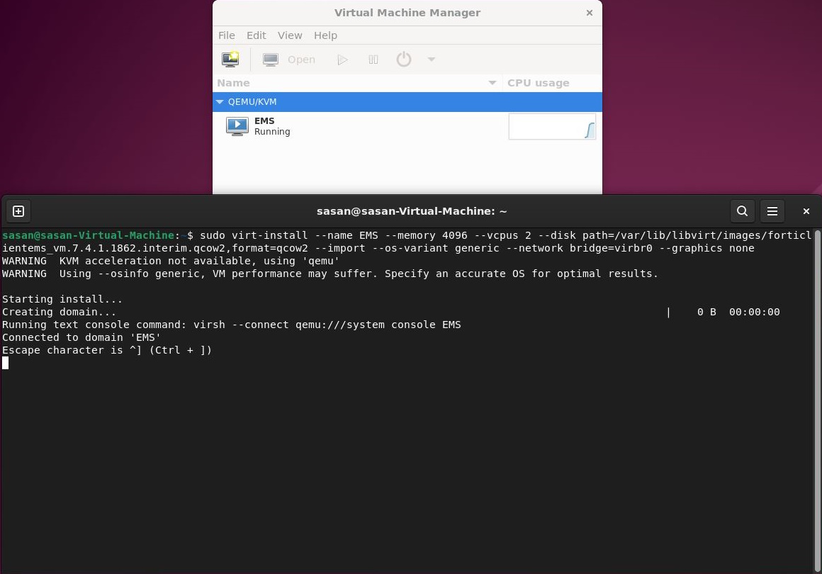 Deploying EMS as a VM image 7.4.1 | FortiClient 7.4.0 | Fortinet Document Library
