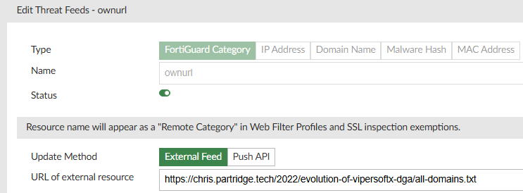 Syncing remote categories from imported FortiOS or FortiManager Web ...