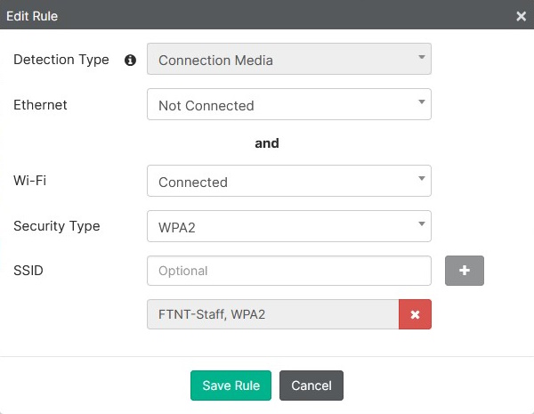 FortiTray icons for On-Fabric and VPN connection status 7.4.1 ...