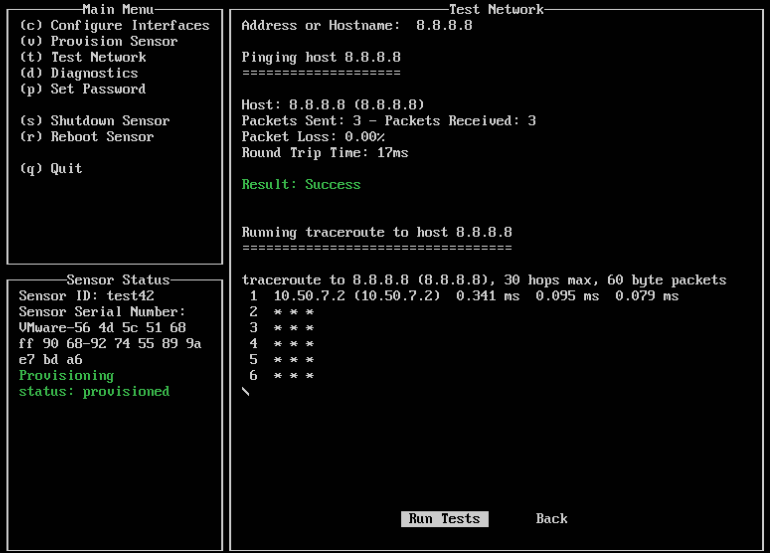 Sensor Troubleshooting | FortiNDR Cloud Sensors 1.12.0 | Fortinet ...