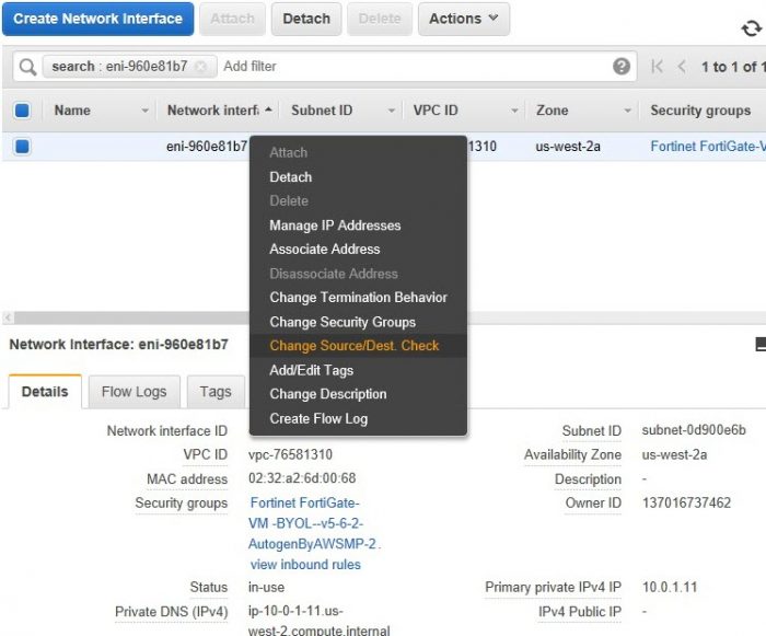 Creating routing tables and associate subnets | FortiGate Public Cloud ...