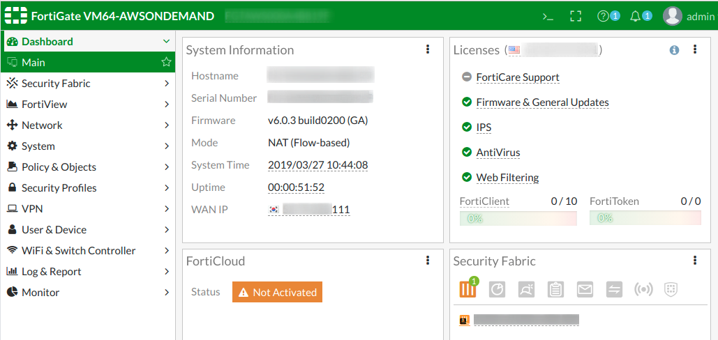 Connecting to the primary FortiGate-VM | FortiGate Public Cloud 7.2.0