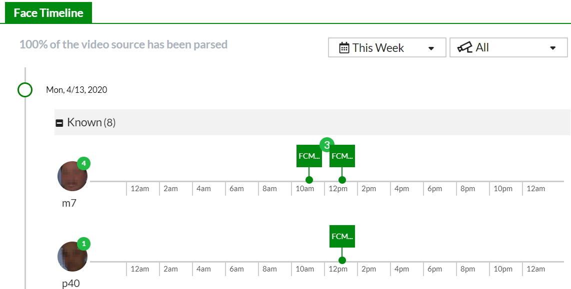 Using the face recognition timeline | FortiRecorder 7.0.0 | Fortinet ...