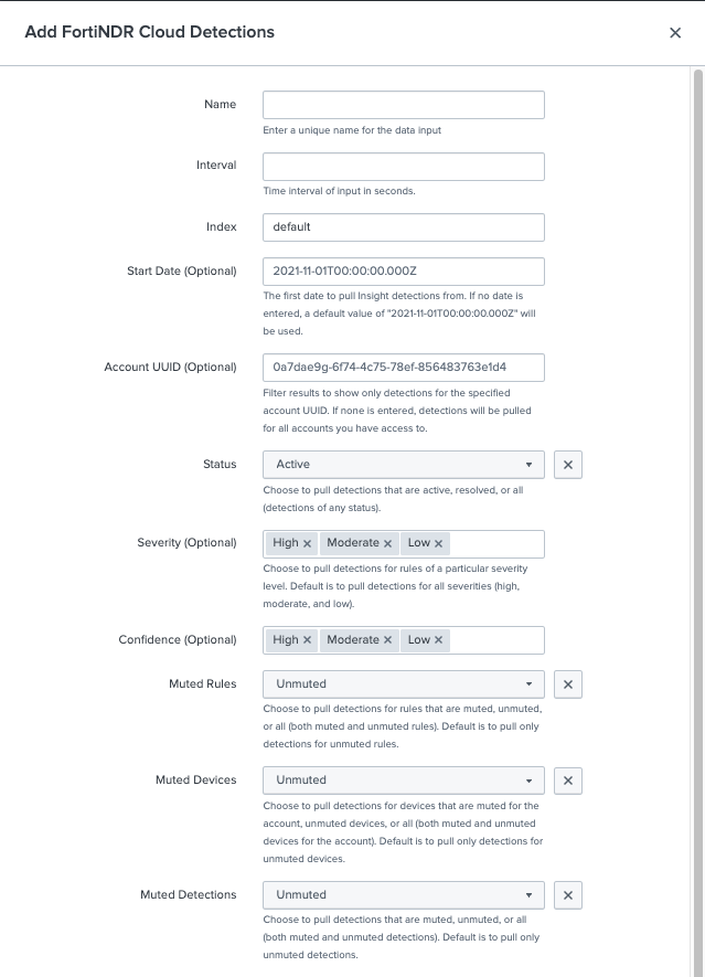 Configuring the FortiNDR Cloud App | FortiNDR Cloud 2023.3.0