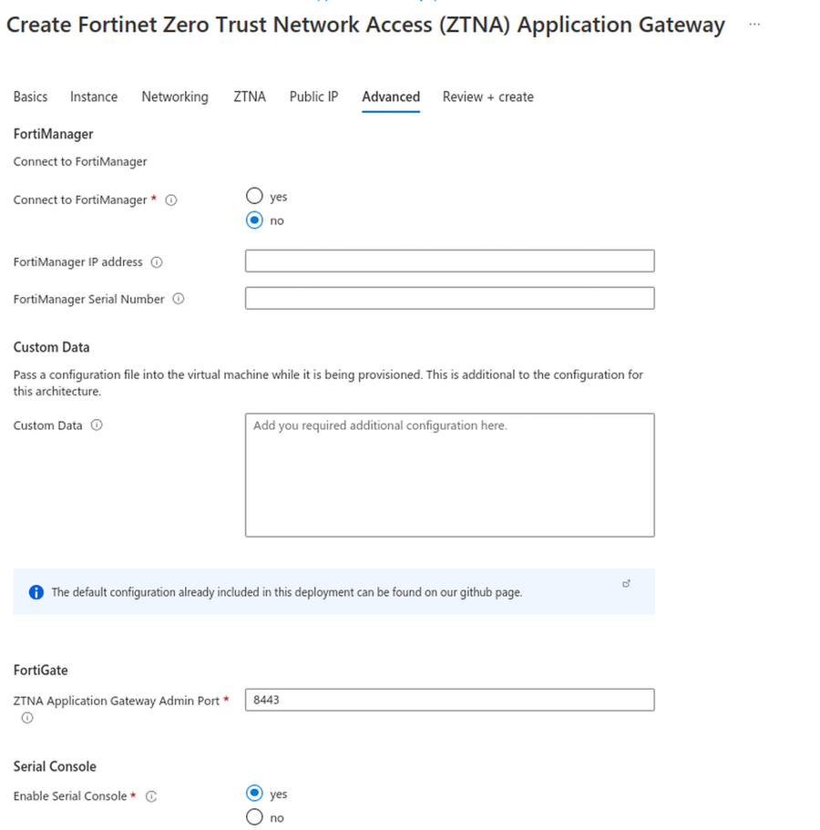 Azure marketplace selection and pre-configuration | FortiGate Public ...