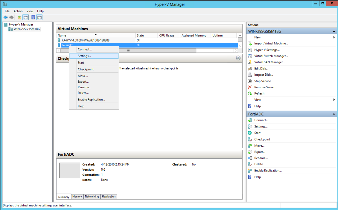 Step 1: Deploy the FortiADC-VM virtual machine | FortiADC Private Cloud ...