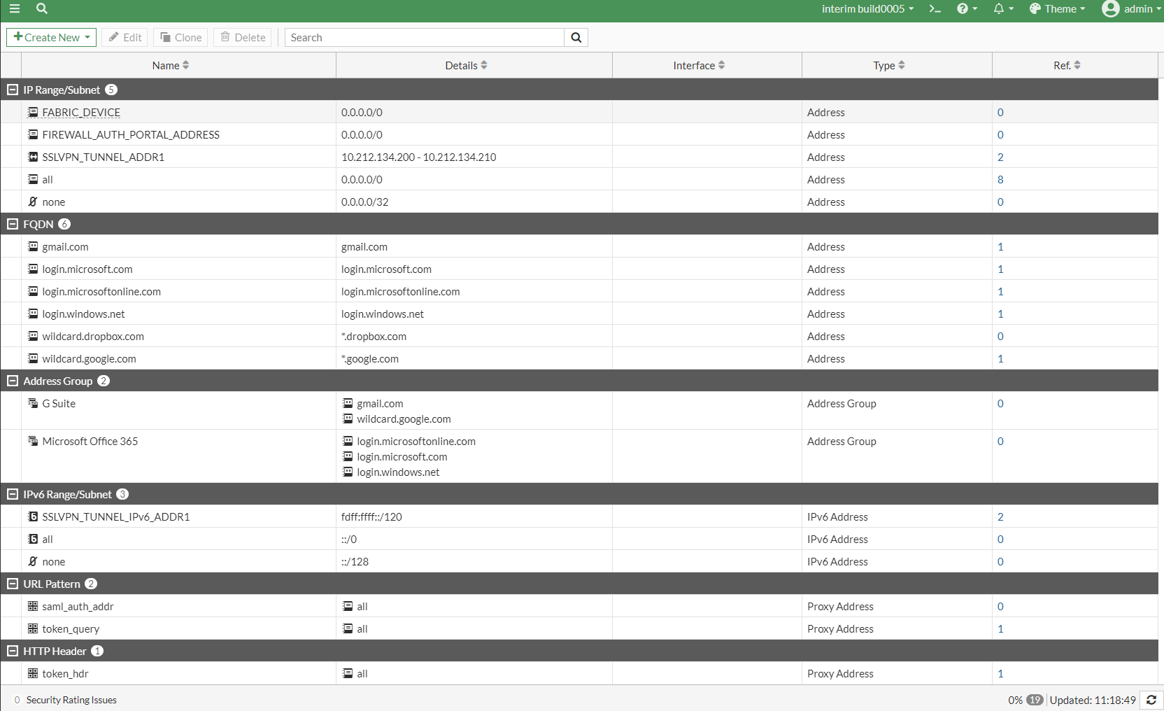 Addresses | FortiPAM 1.3.0 | Fortinet Document Library