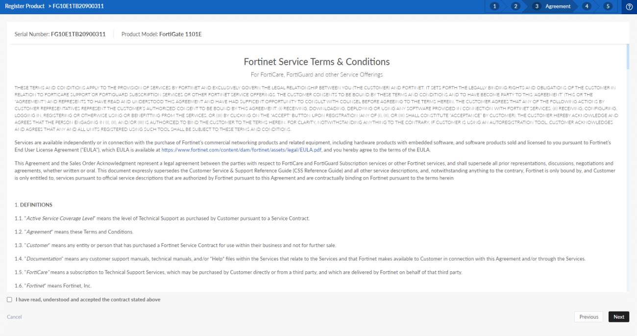 Registering assets to member accounts | FortiCloud Account Services 23.2.a