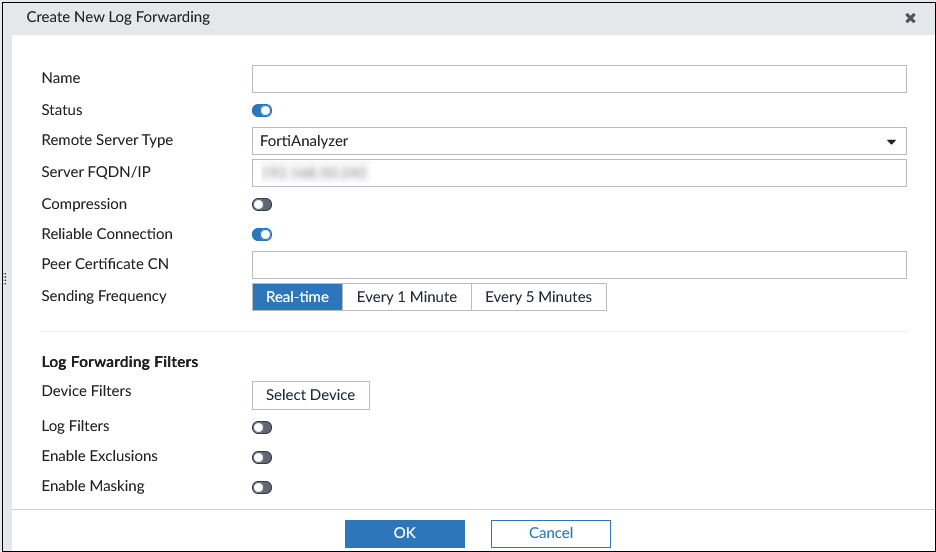 Sending logs from an on-premise FortiAnalyzer | SOCaaS | Fortinet ...