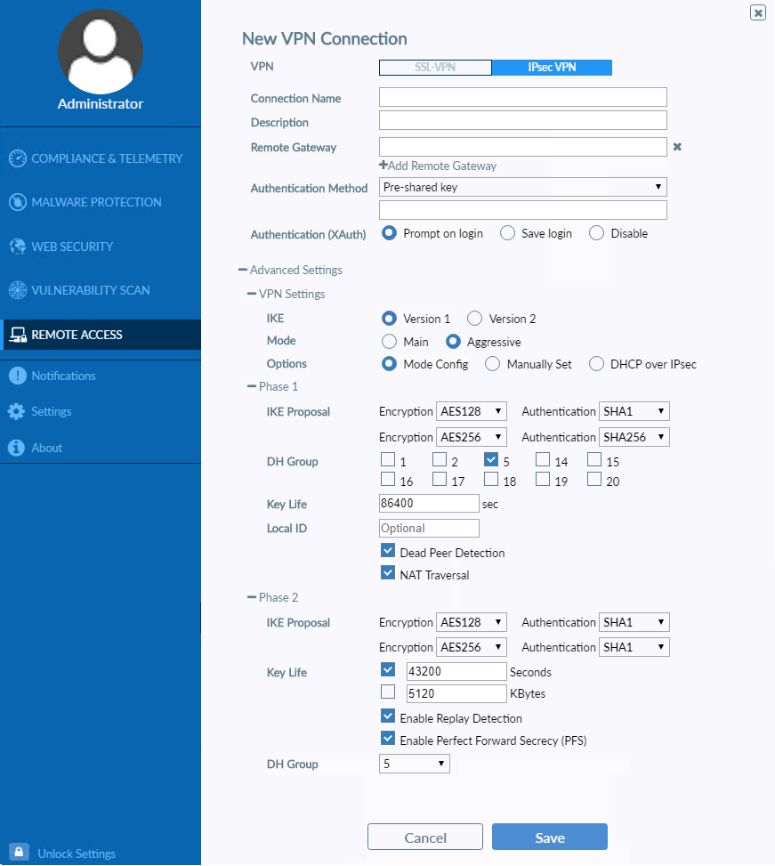 Configuring an IPsec VPN connection | FortiClient 7.2.7 | Fortinet ...