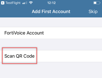 Registering your FortiFone softclient for iOS with FortiVoice Cloud ...
