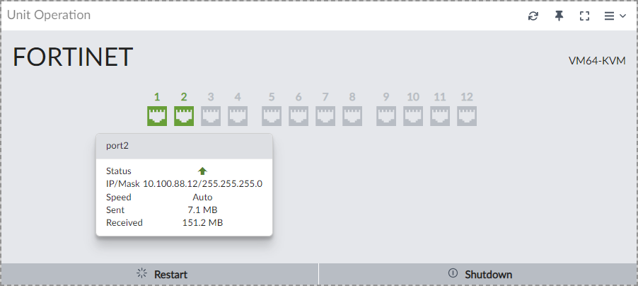 Unit Operation widget | FortiAnalyzer 7.6.1 | Fortinet Document Library