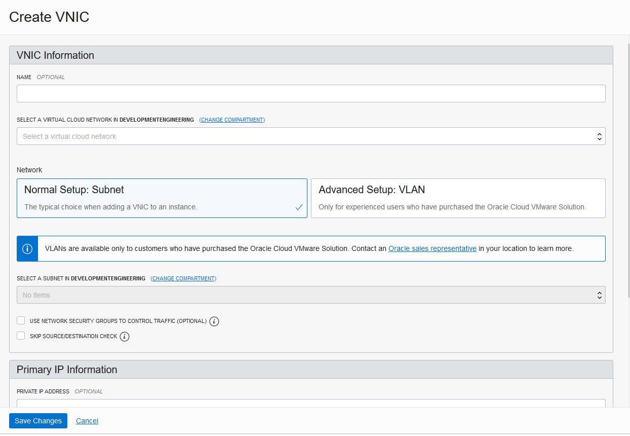Creating the Second vNIC | FortiWeb Public Cloud 6.4.0