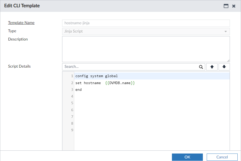 Using FortiManager predefined Jinja variables for Device Database ...