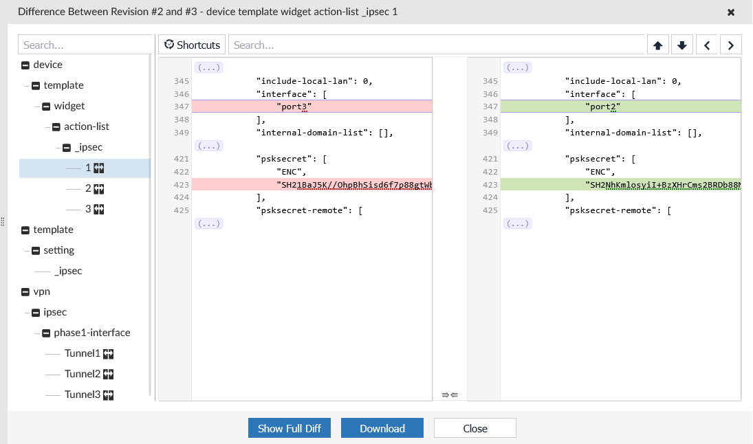 Provisioning template revision control | FortiManager 7.6.3 | Fortinet ...