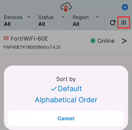 Devices | FortiExplorer Go 1.0.0 | Fortinet Document Library