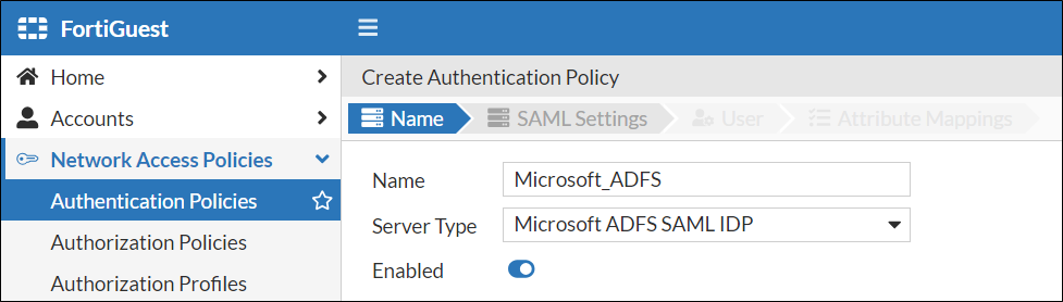 Adding Microsoft AD FS to FortiGuest | FortiGuest 1.2.0 | Fortinet ...