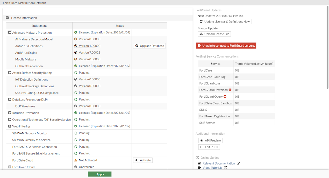 Licensing in air-gap environments | FortiGate / FortiOS 7.6.0 ...