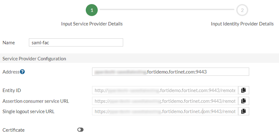 Configuring FortiAuthenticator as SAML IdP and FortiGate as SAML SP ...