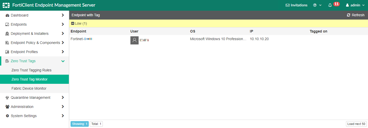 Synchronizing FortiClient ZTNA tags | FortiGate / FortiOS 7.6.0 ...