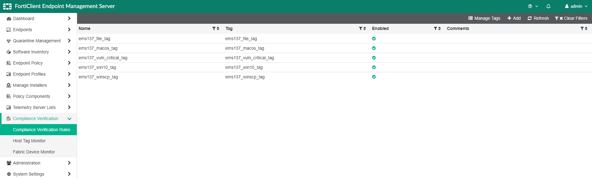 Synchronizing FortiClient EMS tags and configurations | FortiGate ...