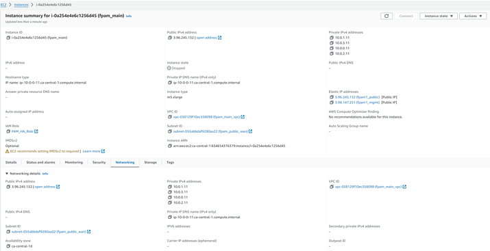 Appendix Q: FortiPAM HA on AWS | FortiPAM 1.6.0 | Fortinet Document Library