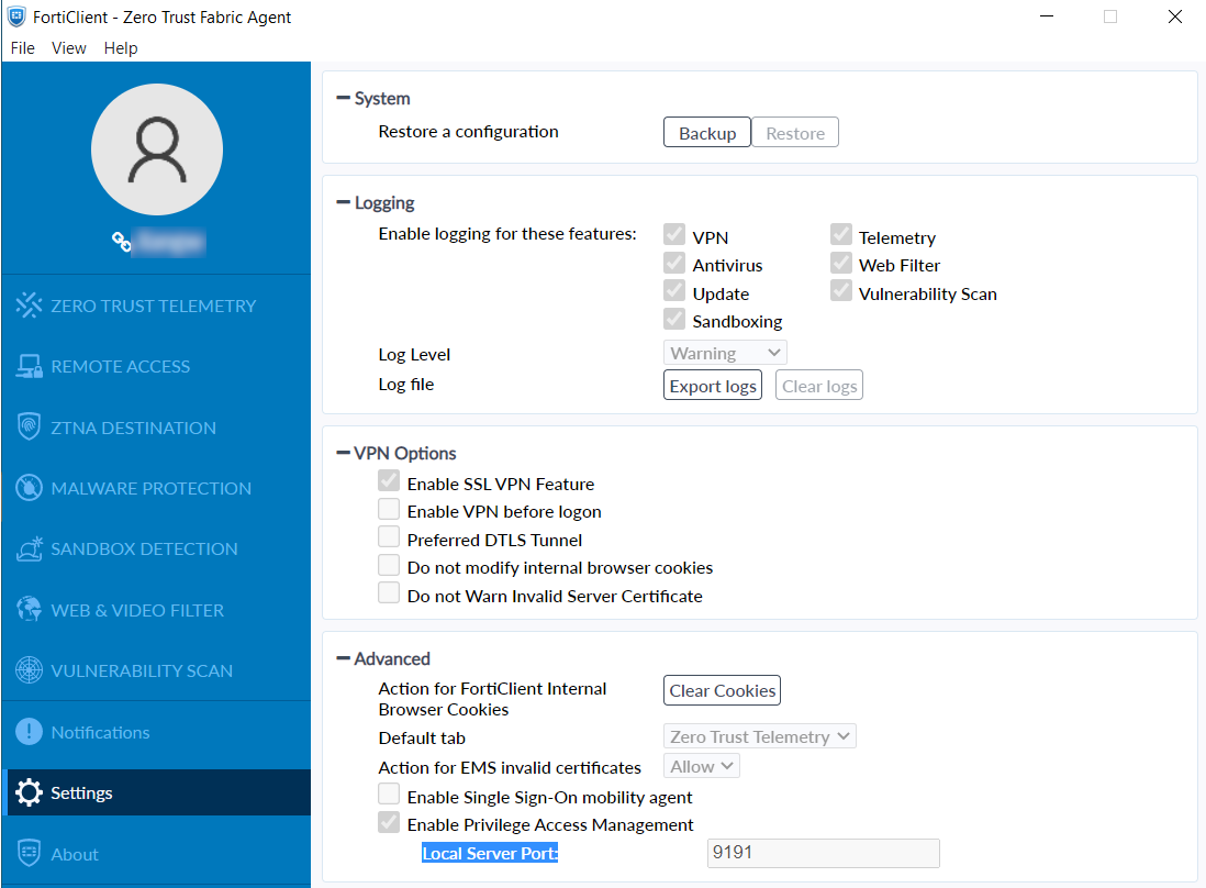 Appendix W: How to change the FortiClient local port for FortiPAM ...
