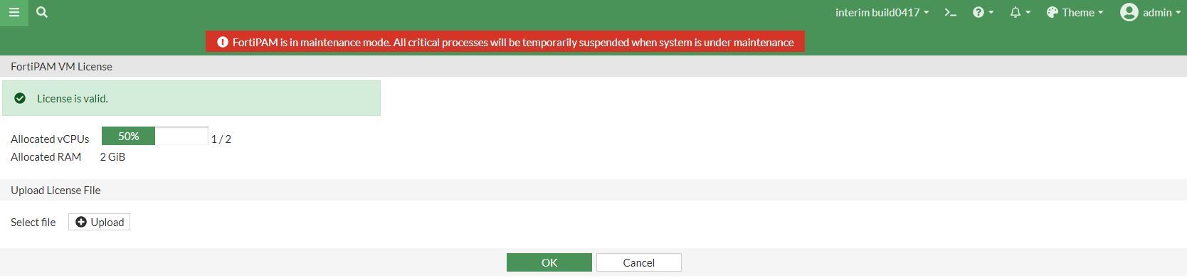 FortiPAM license | FortiPAM 1.6.0 | Fortinet Document Library