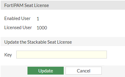 Stackable seat license for hardware models | FortiPAM 1.6.0 | Fortinet ...