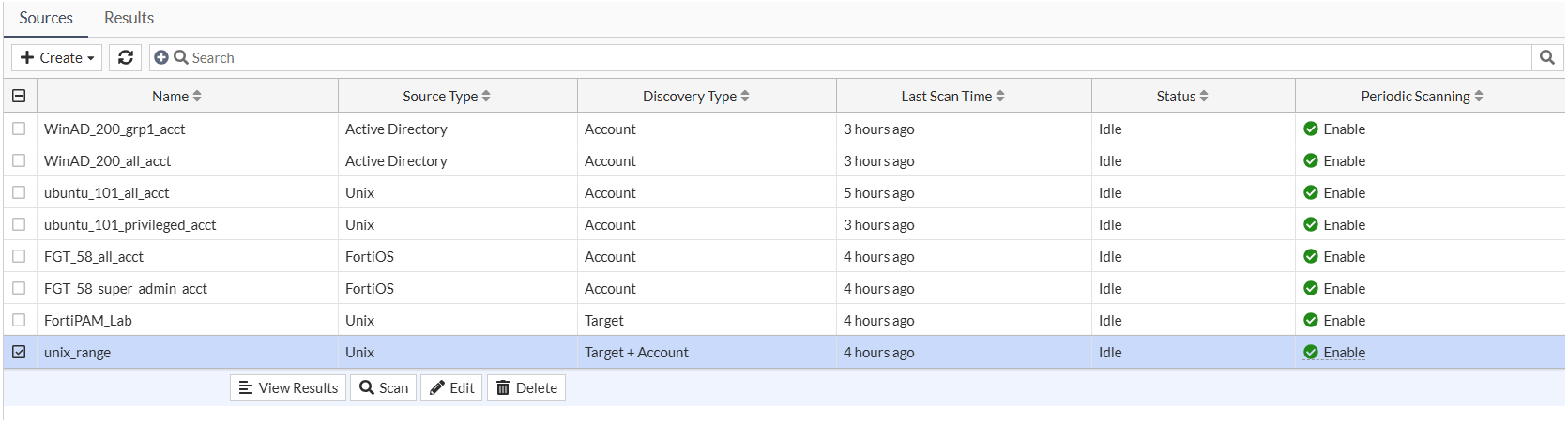 Creating discovery entry | FortiPAM 1.6.0 | Fortinet Document Library