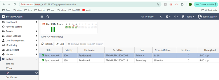 Appendix J: FortiPAM HA on Azure | FortiPAM 1.6.0 | Fortinet Document ...