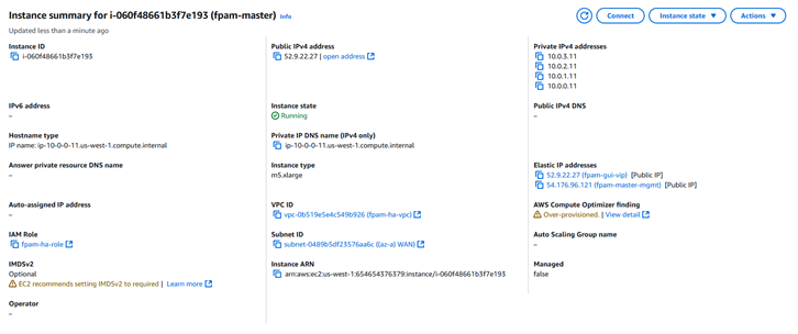 Deploying FortiPAM-VM HA on AWS between multiple zones | FortiPAM 1.6.0 ...