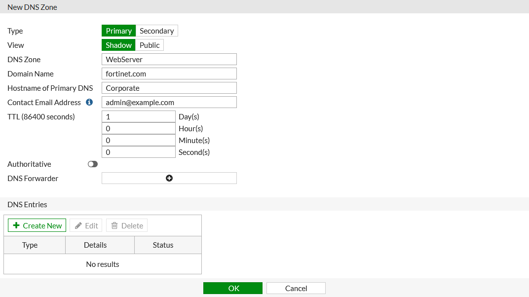 FortiGate DNS server | FortiGate / FortiOS 6.4.10 | Fortinet Document ...