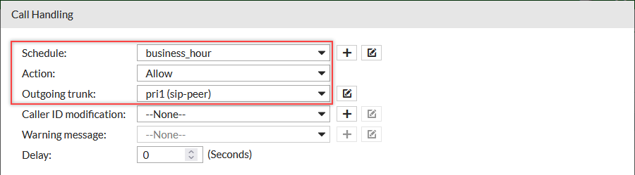 Configuring an outbound dialplan for emergency calls | FortiVoice 7.0.5 ...