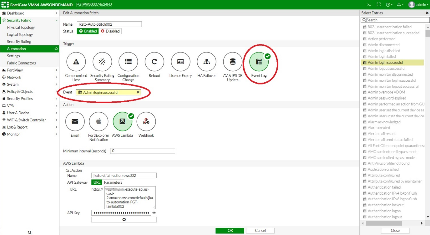 fortinet admin login url