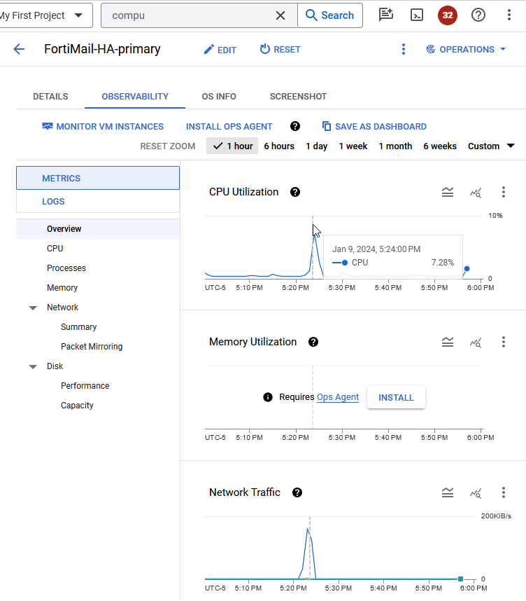 Monitoring VM health | FortiMail 7.4.0 | Fortinet Document Library