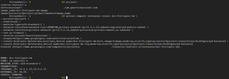 Deploying a FortiGate-VM instance | FortiGate Public Cloud 7.4.0 | Fortinet Document Library