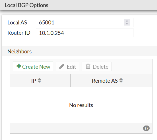 BGP configuration | FortiSASE | Fortinet Document Library