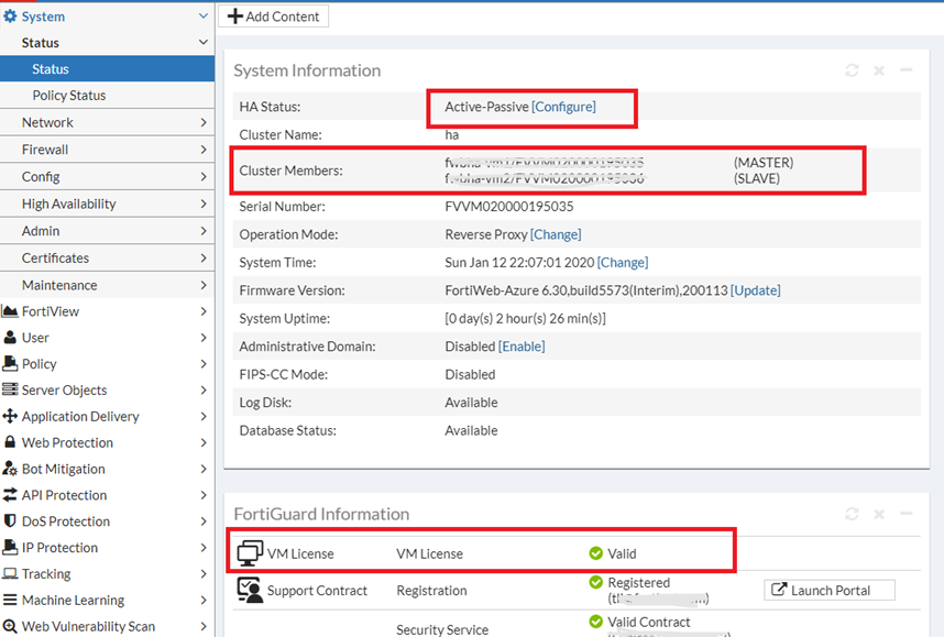 Connecting to the FortiWeb-VM | FortiWeb Public Cloud 6.4.0