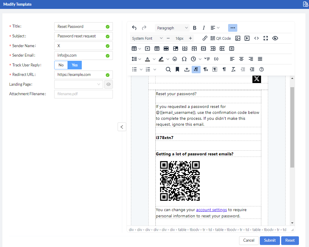 Templates | FortiPhish 24.3.0 | Fortinet Document Library
