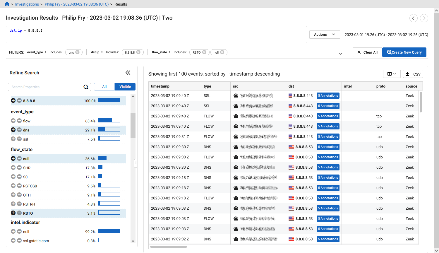 Facet Search | FortiNDR Cloud 25.1.e | Fortinet Document Library