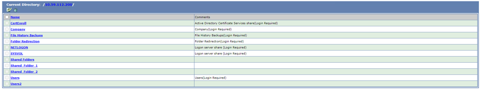 Launching a secret for the SMB server using the Web SMB launcher ...
