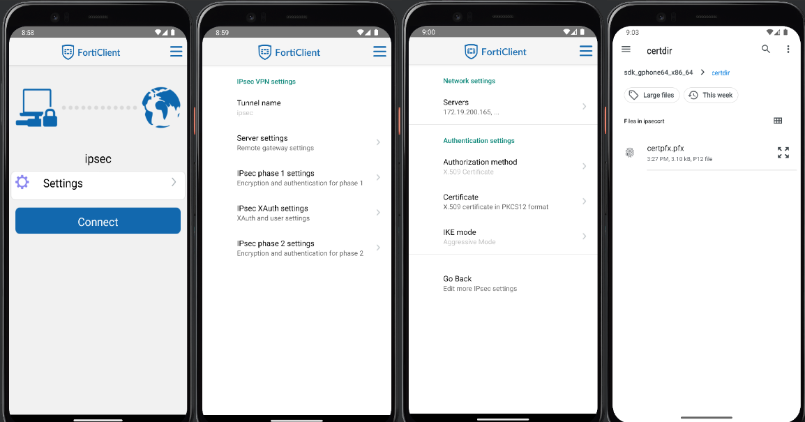 Certificate path configuration for automated certificate selection ...