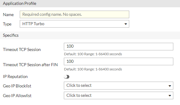 Configuring Application profiles | FortiADC 7.6.1 | Fortinet Document Library