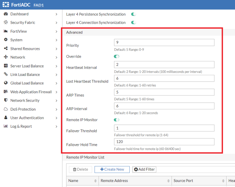 Deploying an Active-Passive cluster | FortiADC 7.6.1 | Fortinet Document Library
