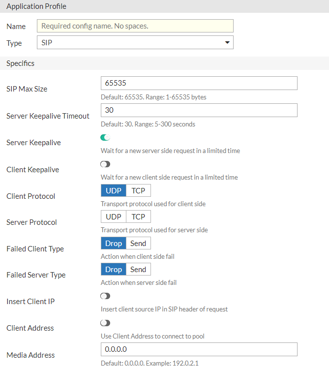 Configuring Application profiles | FortiADC 7.6.1 | Fortinet Document Library
